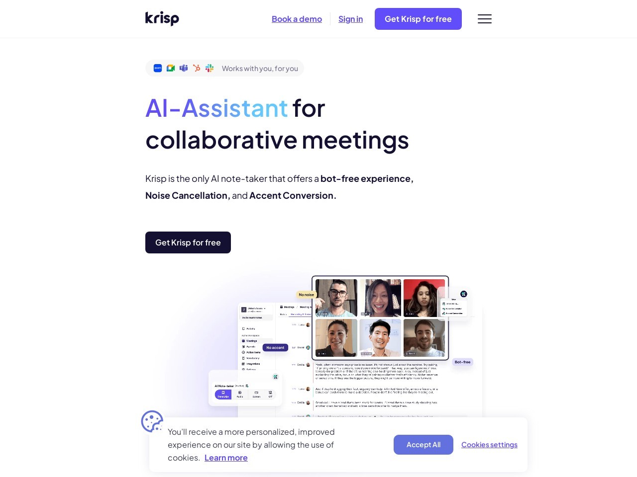Krisp：AI驱动的噪音消除与会议助手，提升在线沟通体验 | LBB.AI Toolbox (Link, Build, Beyond)