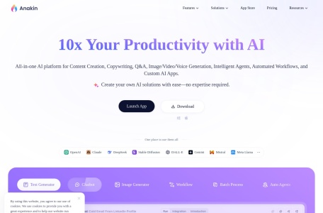 Anakin.ai：一站式无代码AI应用构建平台，助你10倍提升工作效率 | LBB.AI Toolbox (Link, Build, Beyond)