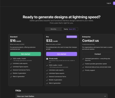 Galileo AI: AI-Powered High-Fidelity UI Design Tool Empowering Designers for Efficient Creation ...