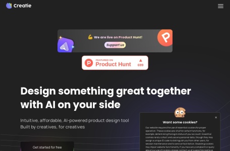 Creatie: AI-Powered UI/UX Design Tool Enhancing Efficiency and Creativity | LBB.AI Toolbox (Link ...