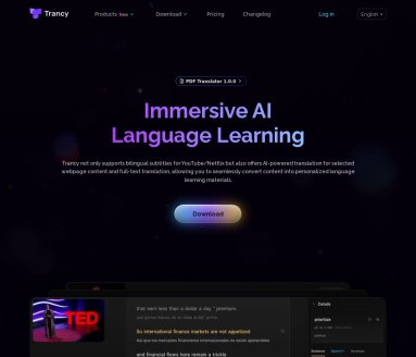 Trancy: AI-Powered Immersive Language Learning Tool | LBB.AI Toolbox (Link, Build, Beyond)