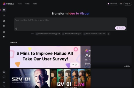 Hailuo AI: The All-in-One AI Assistant Empowering Infinite Creativity | LBB.AI Toolbox (Link ...