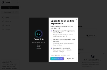 Devv: AI Search Engine Tailored for Programmers, Facilitating Efficient Coding Problem Solving ...