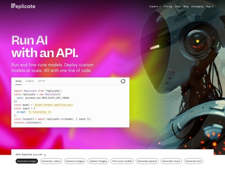 Replicate: A Platform to Run and Fine-Tune AI Models with One Line of Code | LBB.AI Toolbox ...